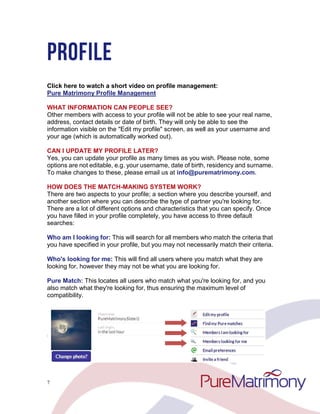 Frequently asked questions about Pure Matrimony | PDF