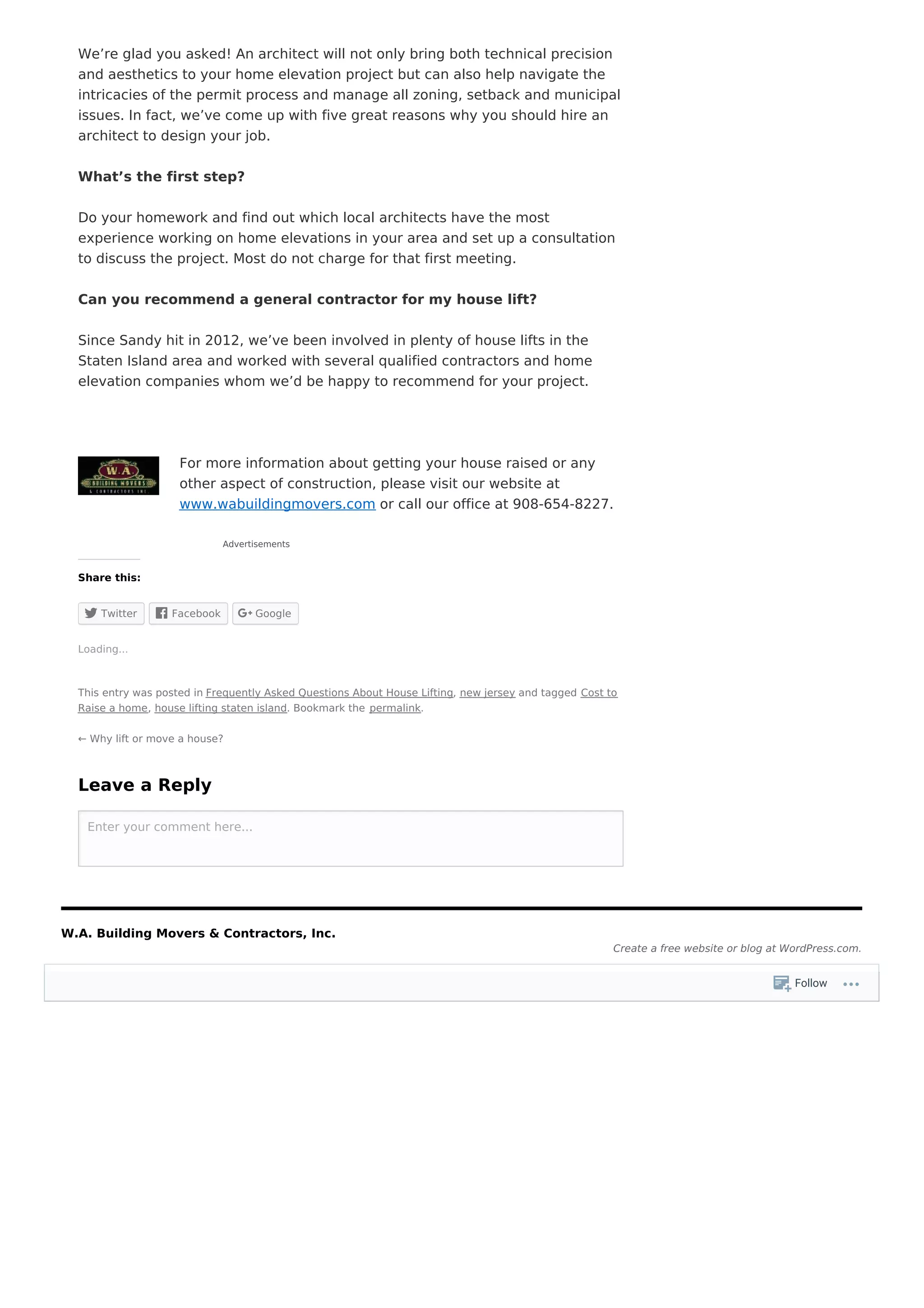 Frequently asked questions about house lifting | PDF