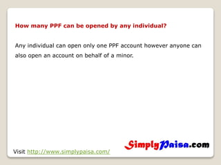 Frequently asked questions about ppf | PPT