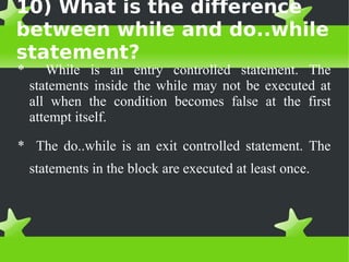 Frequently asked questions in c | PPT