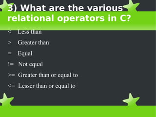 Frequently asked questions in c | PPT