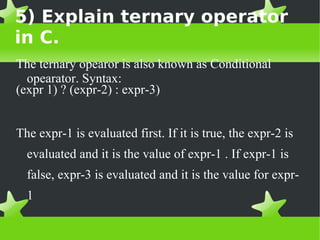 Frequently asked questions in c | PPT