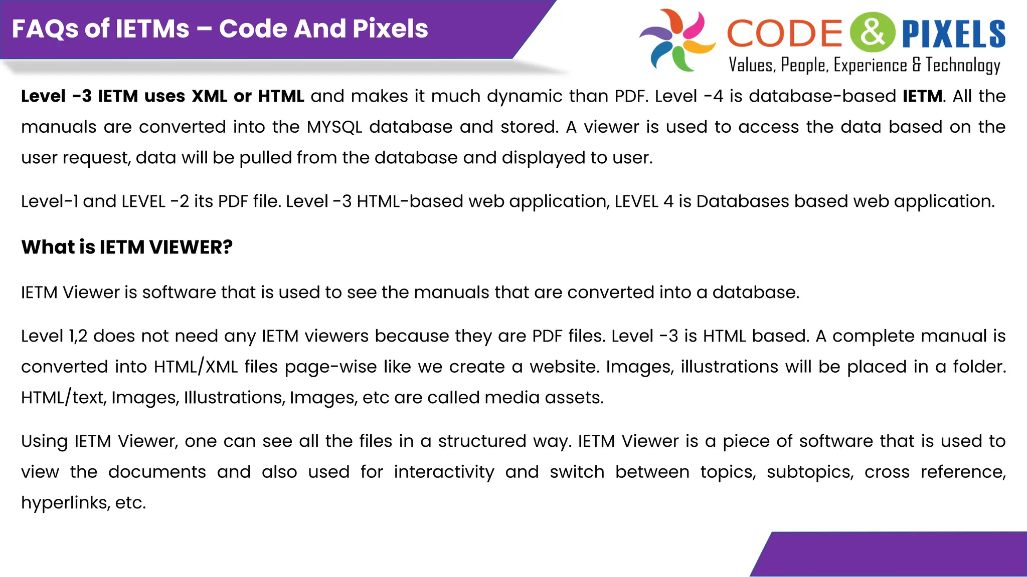 Frequently Asked Questions of IETMs – Code And Pixels | PDF