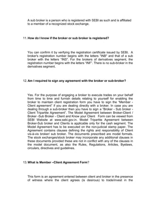 Frequently asked questions sebi | PDF