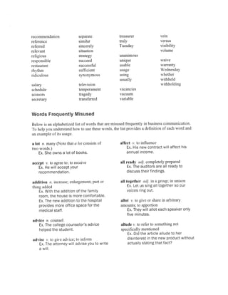 Frequently misspelled and misused words | PDF