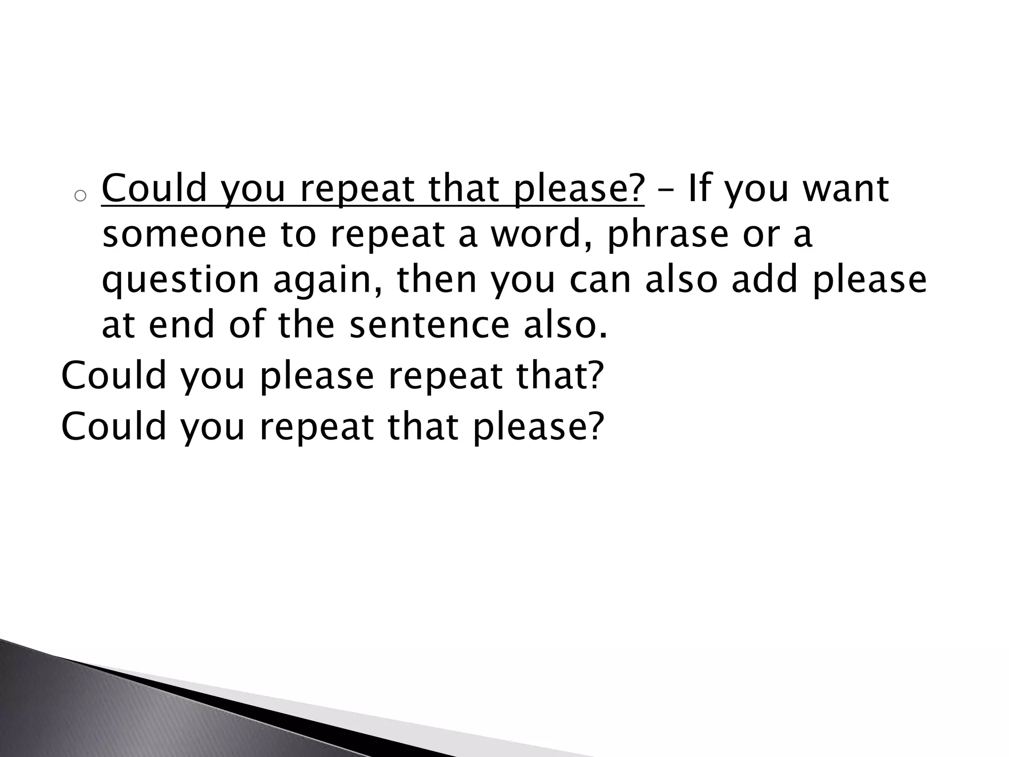 Frequently used sentences in english.com