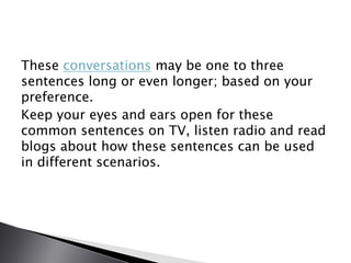 Frequently used sentences in english.in