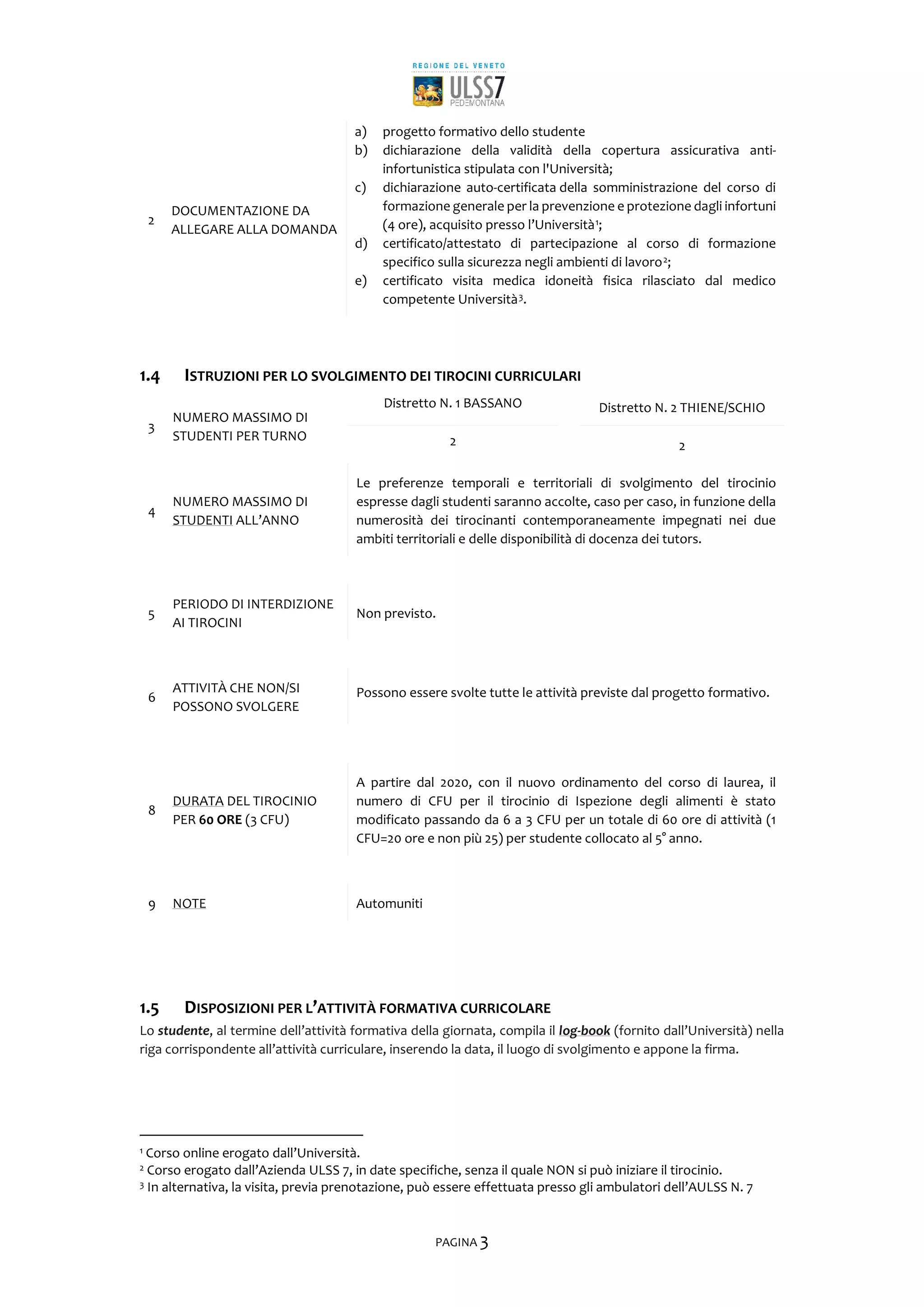 Frequenza ai fini formativi 2020 | PDF