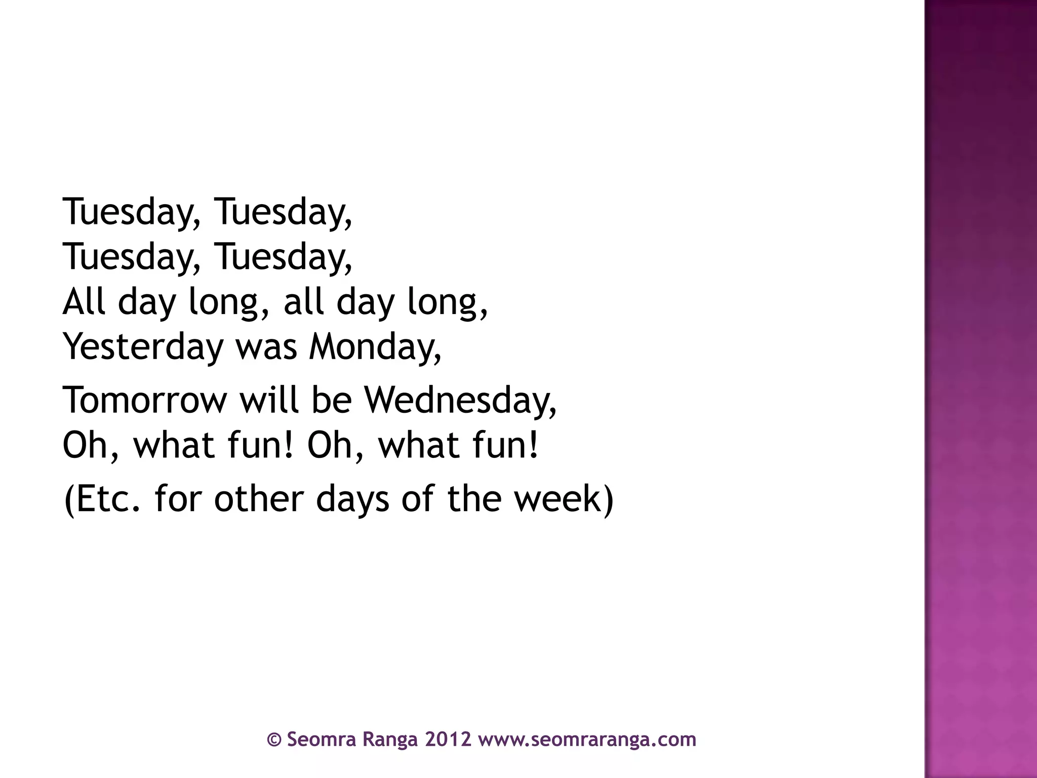 Songs to the Tune of Frere Jacques | PPTX