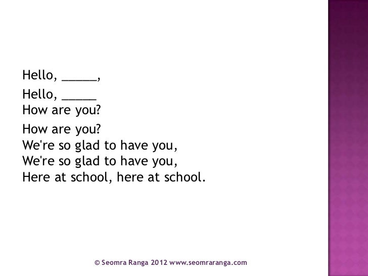 Songs to the Tune of Frere Jacques