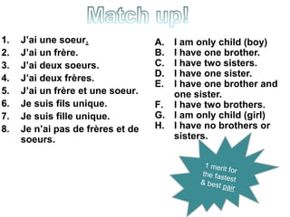 Freres et soeurs vle | PPT