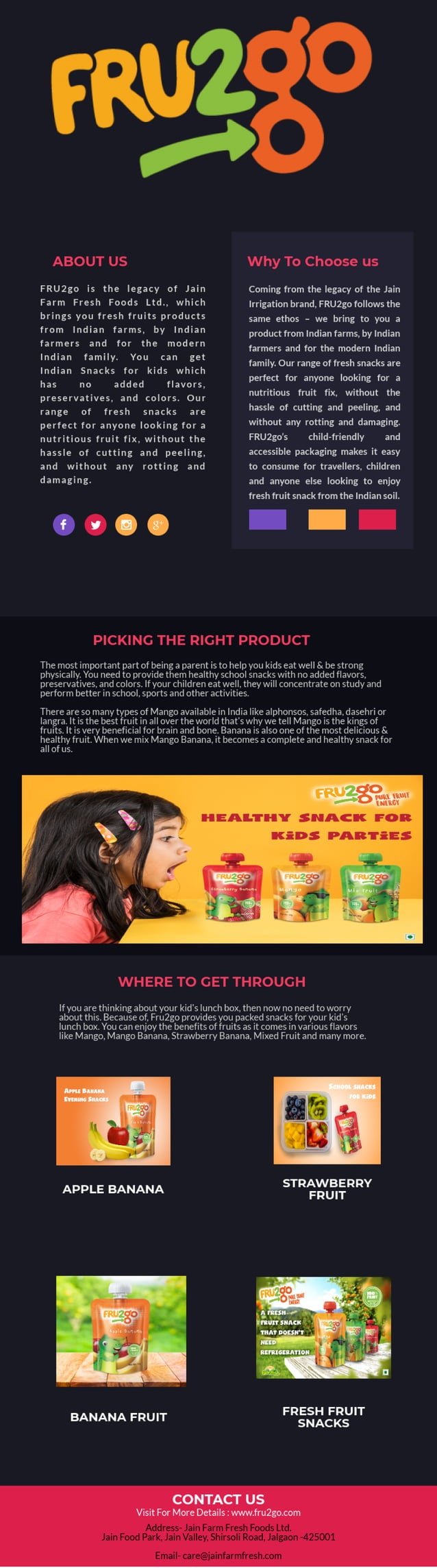 Fresh Fruit Snacks| fru2go | PDF