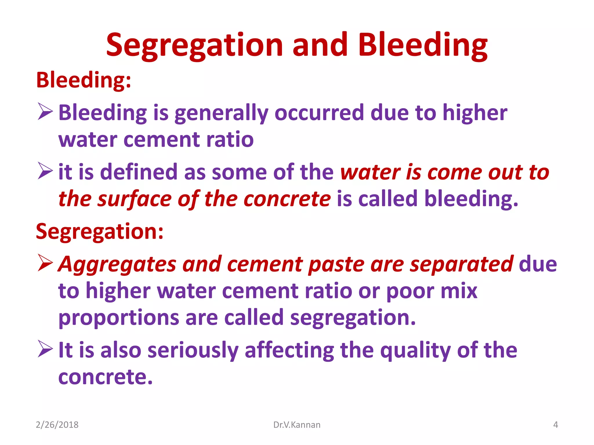 Fresh and harden properties of concrete | PPTX