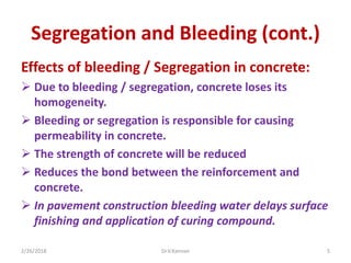 Fresh and harden properties of concrete | PPTX