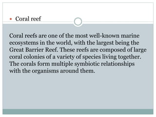 Fresh and marine ecosystem | PPTX