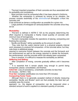 Fresh concrete | DOCX