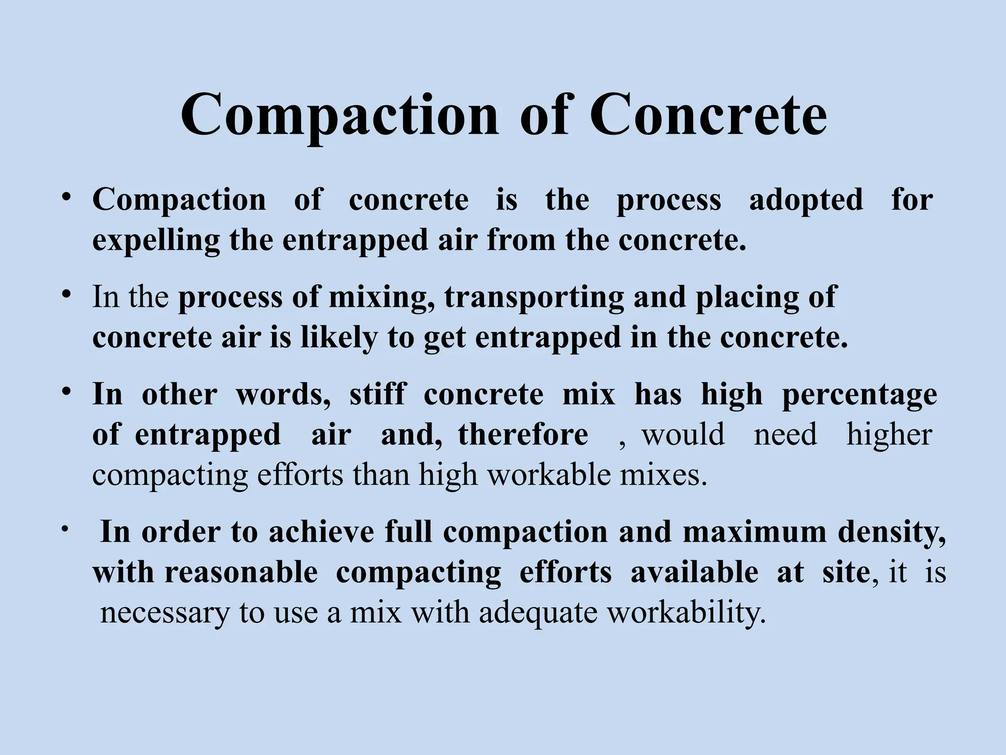 Fresh Concrete and various properties of concrete | PPTX