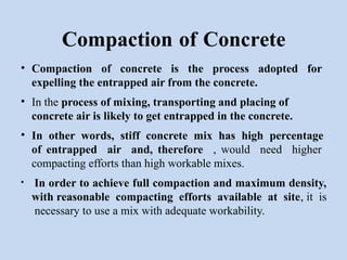 Fresh Concrete and various properties of concrete | PPTX