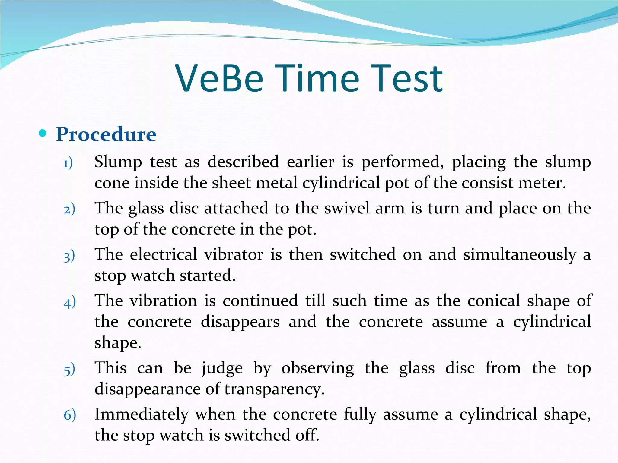 Fresh concrete properties & its standard tests | PPT