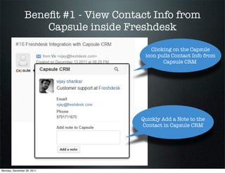 Freshdesk integration with Capsule Crm | PPT