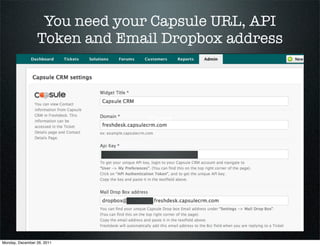 Freshdesk integration with Capsule Crm | PPT