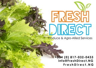 Fresh Direct: produce and agro-allied services | PPT