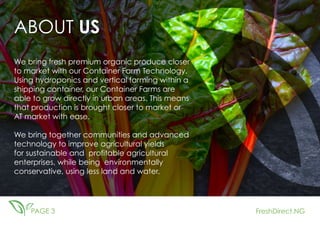 Fresh Direct: produce and agro-allied services | PPT