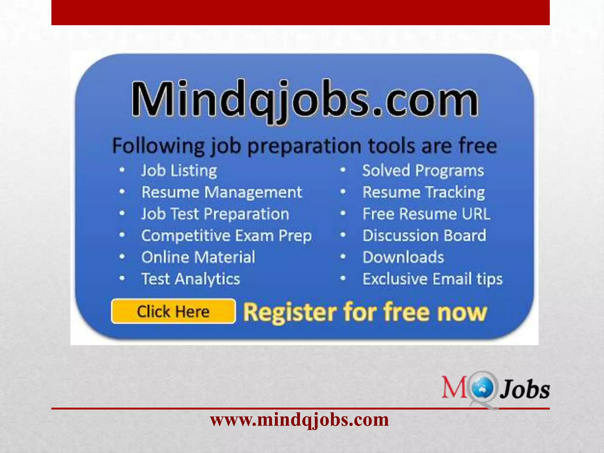 Mindqjobs.com : Fresher interview HR questions | PPTX