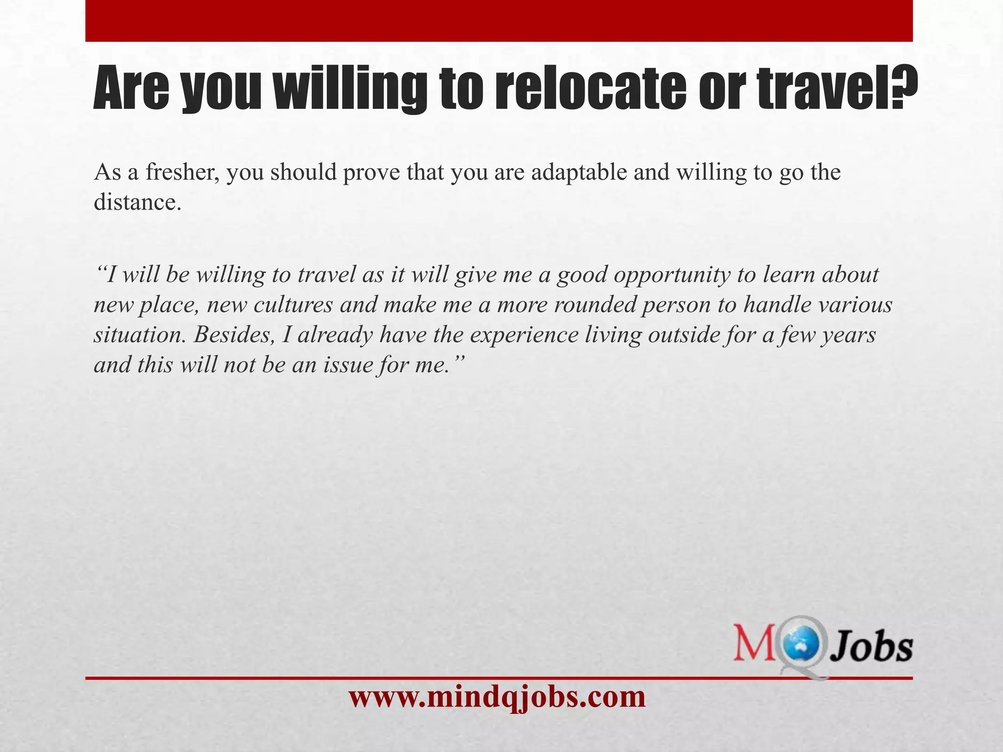 Mindqjobs.com : Fresher interview HR questions | PPT Mindqjobs.com : Fresher interview HR questions | PPT