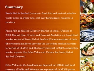 Fresh fish & seafood market in india | PPT