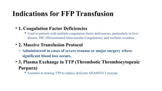 Fresh Frozen Plasma (FFP) transfusion.pptx | Blood Disorders | Diseases ...
