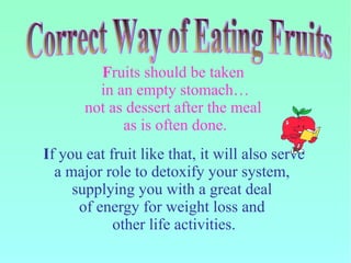 HOW TO Eat Fresh Fruit | PPT
