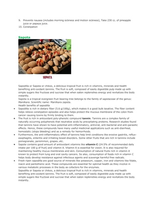 Fresh fruits | DOC | Herbs and Supplements | Alternative Medicine