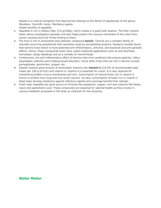 Fresh fruits | DOC | Herbs and Supplements | Alternative Medicine