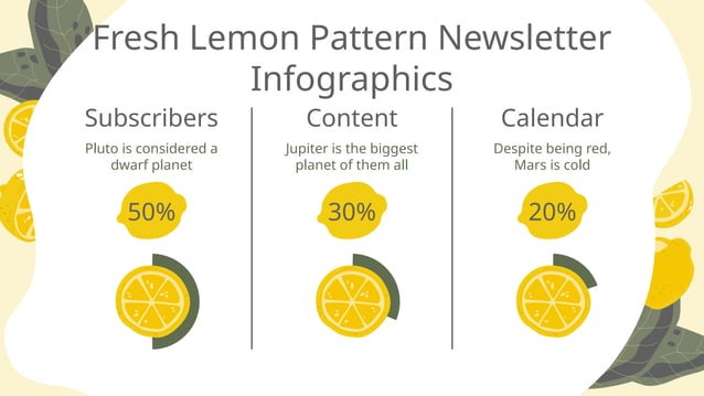 Fresh Lemon Pattern Newsletter Infographics by Slidesgo.pptx