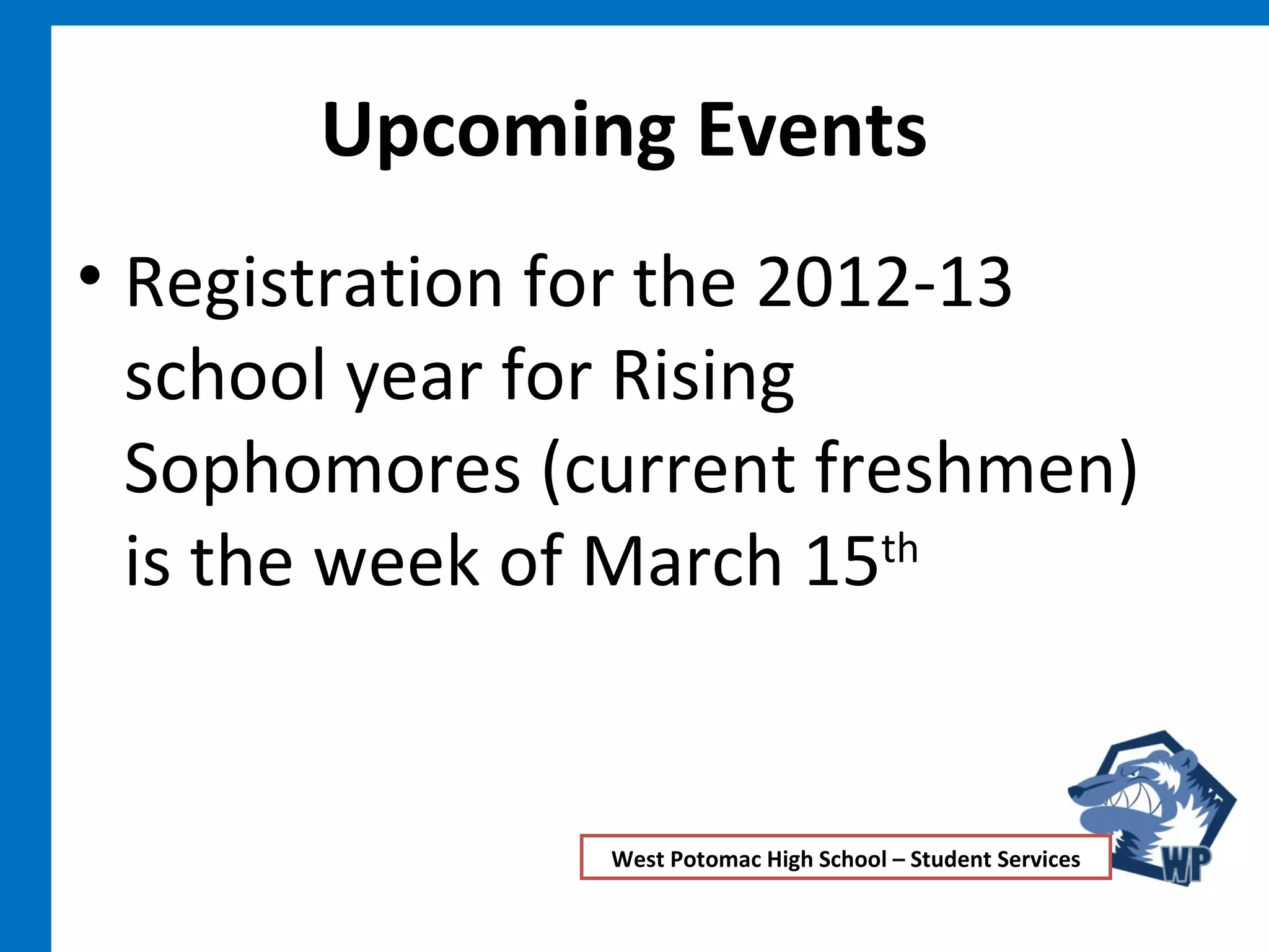 Freshman night presentation | PPT