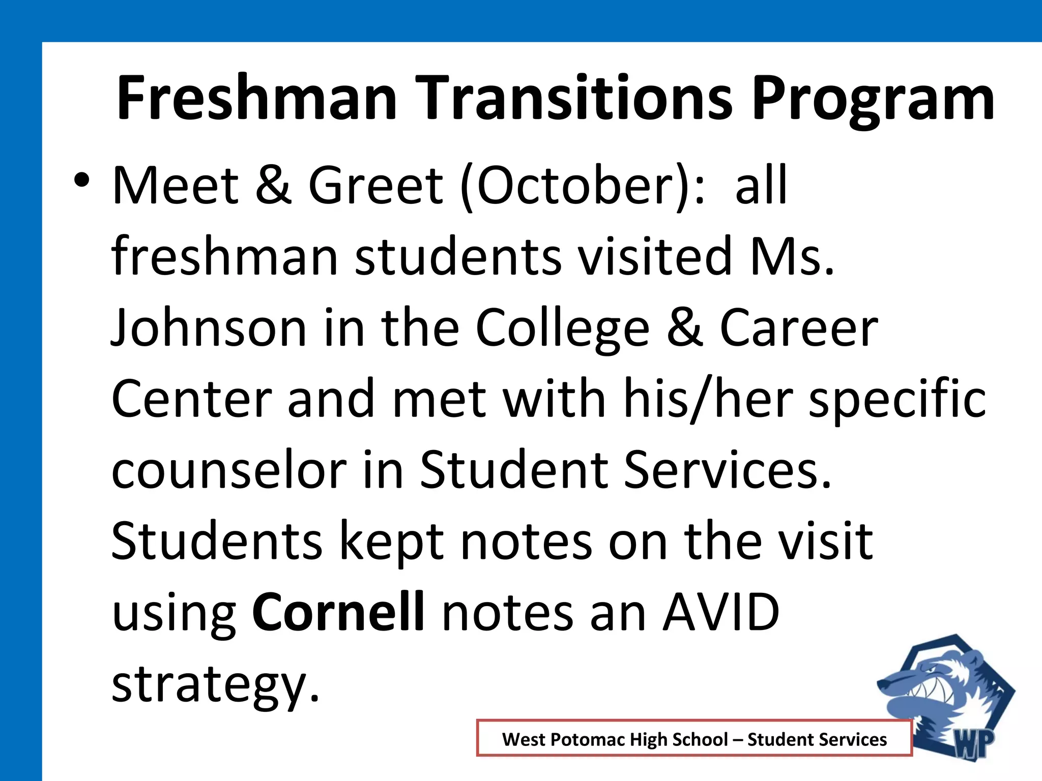 Freshman night presentation | PPT