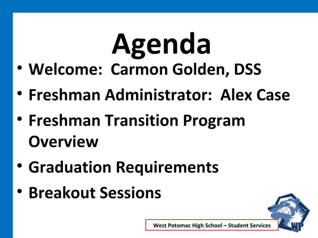 Freshman night presentation | PPT