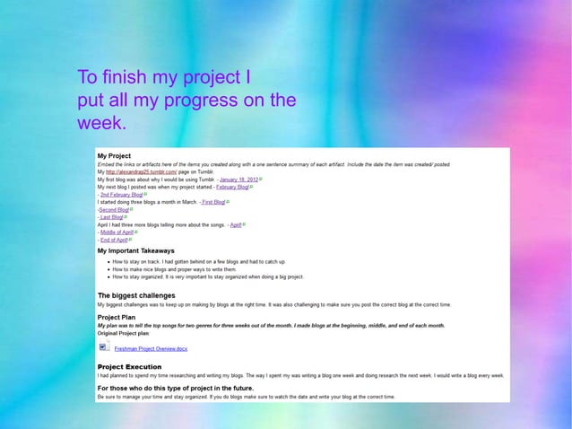 Freshman project presentation0 | PPTX