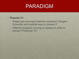 Freshmen 15 final final | PPTX