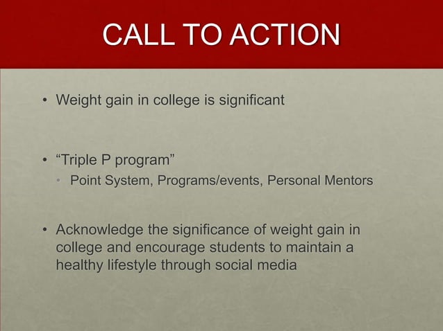 Freshmen 15 final final | PPT