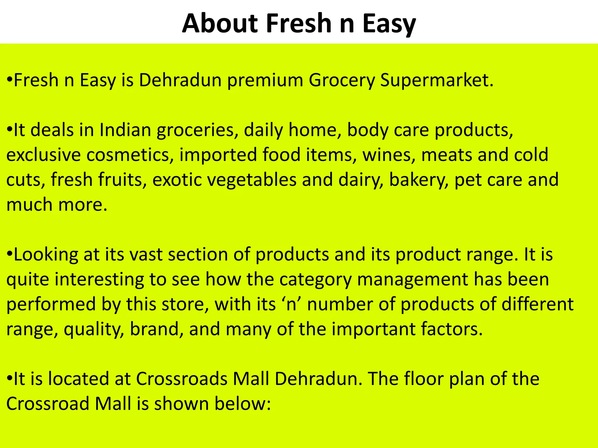 FRESH n EASY | Dehradun Gourmet Grocery Shopping & Supermarket | PPTX