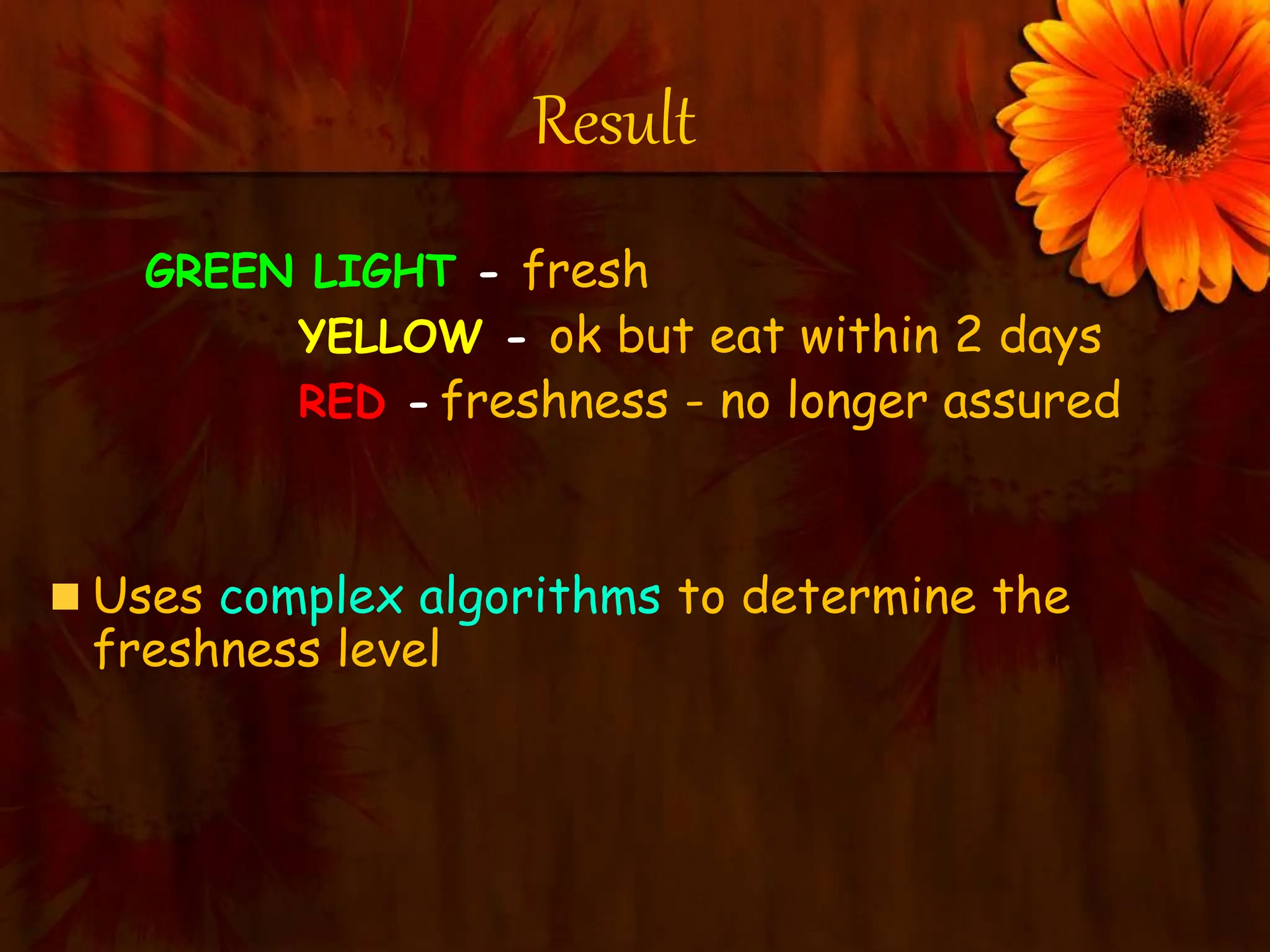 freshness indicators in food processing & preservation | PPT