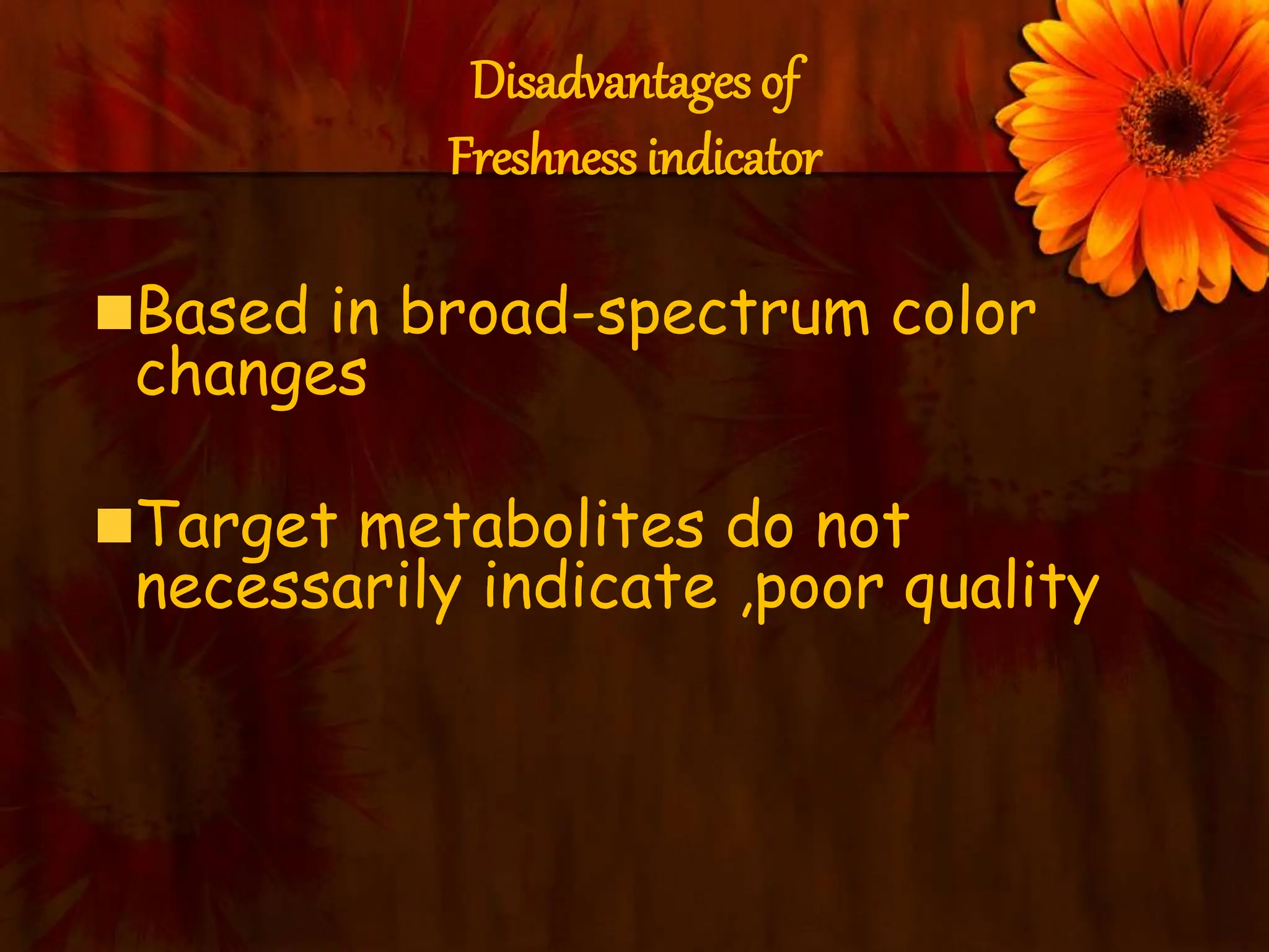 freshness indicators in food processing & preservation | PPT