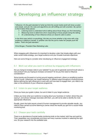 Fresh networks social media influencers report | PDF