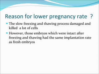 Fresh or frozen embryos – which are better | PPT