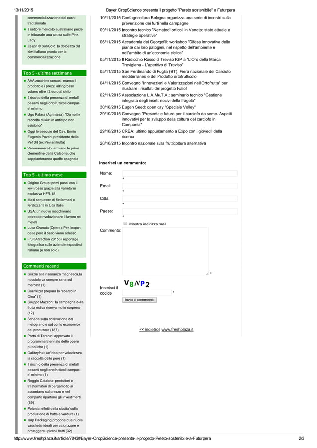 Freshplaza - 10 novembre | PDF