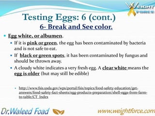 Fresh, stale and spoilt eggs : Nutrition & Food hygiene | PPTX