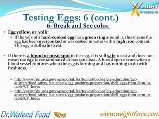 Fresh, stale and spoilt eggs : Nutrition & Food hygiene | PPTX