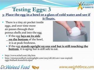 Fresh, stale and spoilt eggs : Nutrition & Food hygiene | PPTX
